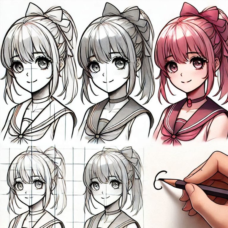 How To Draw Anime Faces in 7 Easy Steps - How To Draw Faces With JR